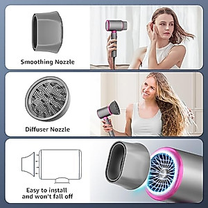 Tailulu Professional 1875W High-Speed Low Noise Ionic Hair Dryer with Diffuser for Home and Travel - 110,000 RPM, Suitable for Women and Men