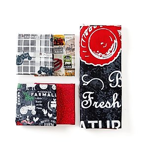 Farmall Tractor Fabric Bundle, Farmer's Market Collection, Fat Quarters and Large Panel