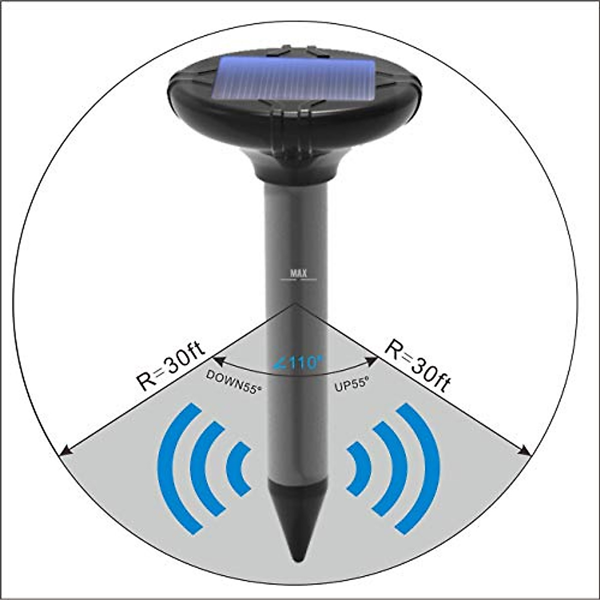 Winpest Snake Repeller Ultrasonic Solar,Snake Away Repellent for Outdoors,Solar Snake Repellent for Outdoors,Snake Repellant for Yard Pet Safe,Snake Repellent for Home,Snake Trap 6 Packs