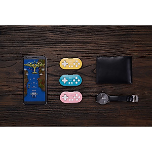 8Bitdo Zero 2 Bluetooth Gamepad Keychain Sized Mini Controller for Switch, Windows, Android, macOS & Raspberry Pi(Pink Edition) - Nintendo Switch