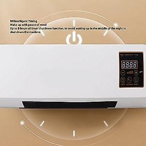 Sorandy Wall Air Conditioner, Mini Electric Heating Machine, Electric Air Conditioner with Remote Control Dual Use Cooling and Heating for Bedroom Bathroom Living Room, US Plug 110V