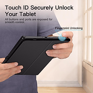 Fintie Folio Case for Amazon Fire Max 11 (13th Generation, 2023 Release) - Premium Vegan Leather Slim Fit Folding Stand Cover for Fire 11 Max Tablet with Auto Sleep/Wake, Black