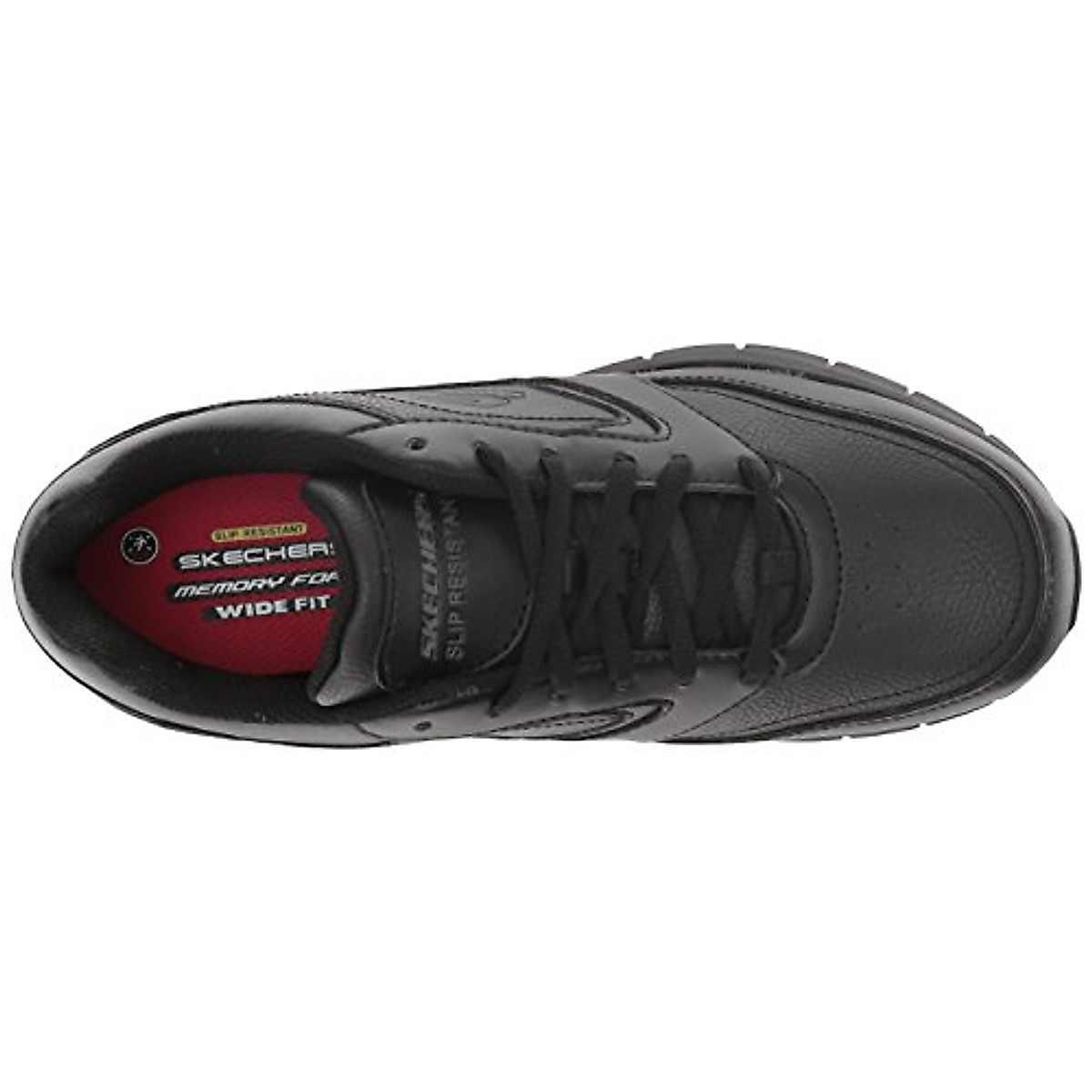 Skechers womens Nampa-wyola Food Service Shoe, Black Polyurethane, 8 US