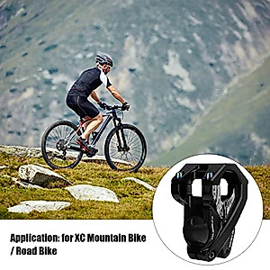 50mm Bike Stem, Short Handlebar Stem Cool Modeling Anodized Bright CNC Machining Sturdy for Road Bike for Mountain Bike(Black)