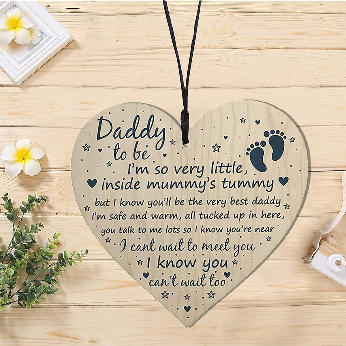 Dadaly Decor Daddy to Be Sign Gifts from Bump for Dad/Father New Born Baby Son Daughter Plaque