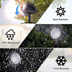 Decorative Lighting Projectors Outdoor, IP65 Waterproof Projection Lamp with Remote Control & Timer Function for Xmas Holiday Party Garden Patio Decoration