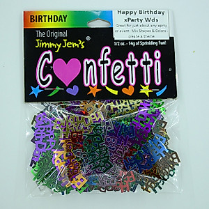 Confetti Word Happy Birthday Multicolors - 2 Half Oz Bags (1 oz) #7829 Q01