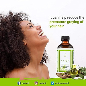 Rasin Castor Oil Organically Brilliant Haitian Black Castor Oil. (Original, 4 Fl Oz)