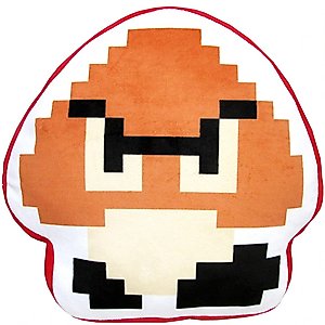 Little Buddy Super Mario Bros. 8-Bit Goomba 12.5 Stuffed Plush Pillow Cushion
