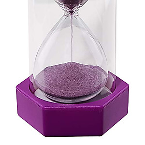 15 Minute Hourglasses Sand Timer - Tuffinix Plastic Classroom Sand Timers 15 Min for Kids School Bathroom Tea Game Kitchen Purple