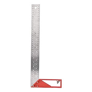 Try Square with Handle, Premium Stainless Steel Woodworking Ruler 45° / 90° Carpentry Tool with Multi-Angle, A Carpenter’s & Machinist’s Essential - The Ultimate Gift for Any Woodworking Shop(40CM)