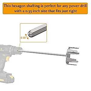 Outspark 4 Inch Stainless Steel Pork Puller Used with Standard Hand Drill