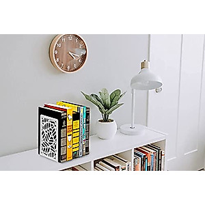 Book End, Bookends for Shelves, Book Ends to hold Books heavy duty, Book Holders for Shelves, Bookends Decorative, Metal Bookends, Book Shelf Decor