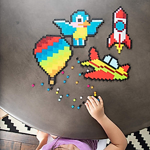 Fat Brain Toys Jixelz 700 Piece Set Roving Robots Pixelated Puzzle Art for Children, Suitable for Boys & Girls Aged 6 Years and Above