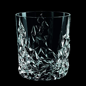 Nachtmann Sculpture 12oz Whiskey Tumbler (Set of 4) - Heavy Base Crystal Glass for Scotch, Bourbon, Cocktails, Liquor, Elegant & Durable Barware, Dishwasher Safe - Modern Glassware Set
