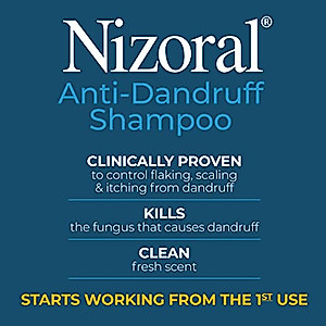 Nizoral Anti-Dandruff Shampoo with 1% Ketoconazole, Fresh Scent, 7 Fl Oz