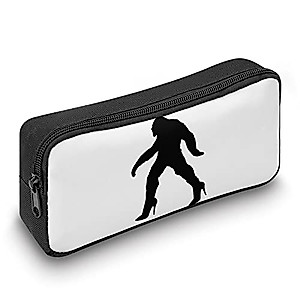 Bigfoot Sasquatch High Heels Pencil Case Stationery Pen Pouch Portable Makeup Storage Bag Organizer Gift