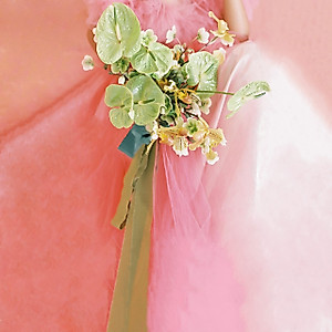 GROOVELY Silk Chiffon Ribbon for Gift Wrapping, Wedding Decorations, Bridal Shower Decorations, Easter Decorations, Gift Ribbon for Crafts and Gift Wrap, 4 Rolls x 20 Yards