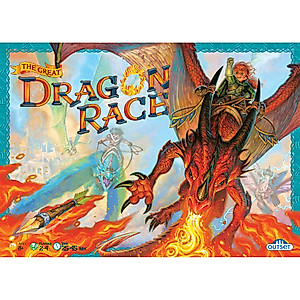 Great Dragon Race - Fantasy Board Game, Outset Media, Kids & Family Race Start to Finish Game, 2-4 Players, Ages 8+