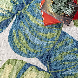 nuLOOM Lisa Floral Indoor/Outdoor Area Rug, 6' x 9', Multi Color, Rectangular, 0.25" Thick