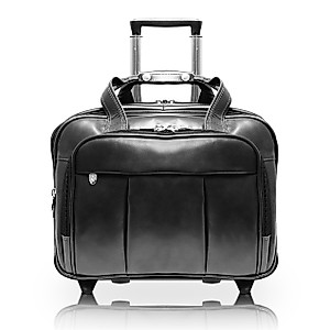 McKlein R Series Laptop Roller, Black Leather (80715)