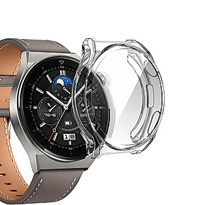 Protector Cover Case Compatible with Huawei Watch GT3 Pro 43MM 46MM,Soft TPU Bumper Anti-Scratch Protective Shell for Huawei Watch GT3 Pro Screen Protector Smartwatch Accessory