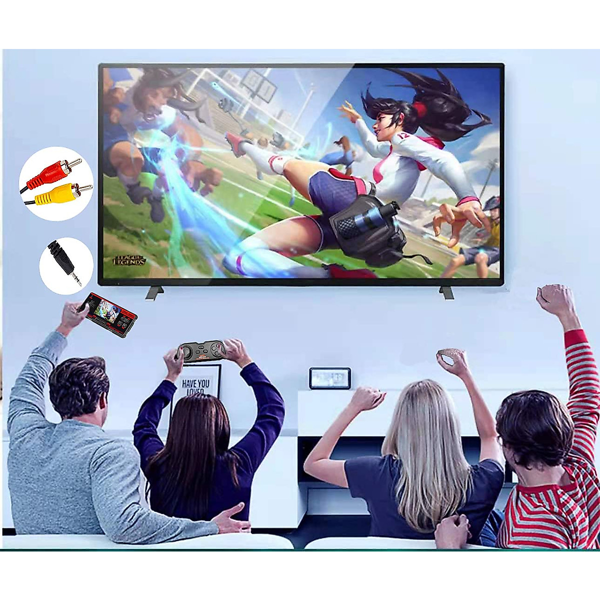 Handheld Game Console Emulator Console, HD AV Output, 3.0-inch IPS Screen, with 32G TF Card, 5000 Classic Games, Adult and Children Portable Video Game Console Gifts (black)