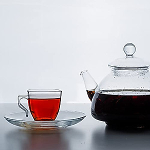 Disposable Coffee Cups - 240 Pcs Plastic Tea Cups - 2 oz Hard Plastic Clear Coffee Mugs - Drinking Tumblers - Bulk Tea Party Glass Set for Wedding, Christmas, Birthday Parties & All Occasions