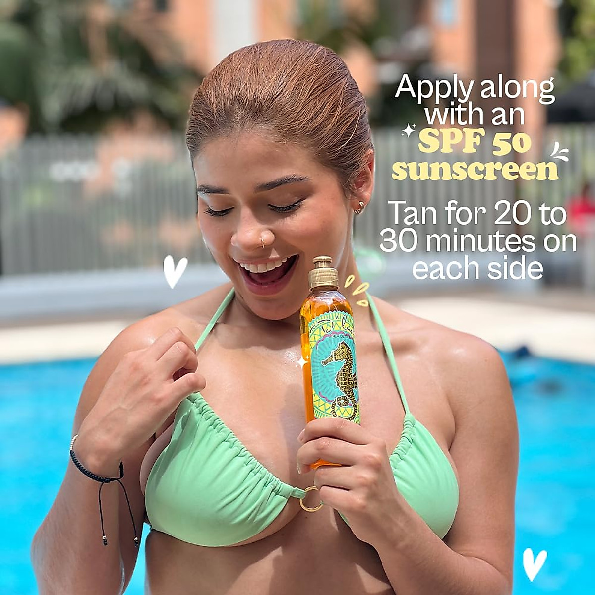 D'Luchi Carrot Tanning Oil with Cinnamon, Vitamin E & Collagen, High Natural Beta-Carotene Tanning Accelerator SPF 4 Suntan Oil, 8.45 Oz