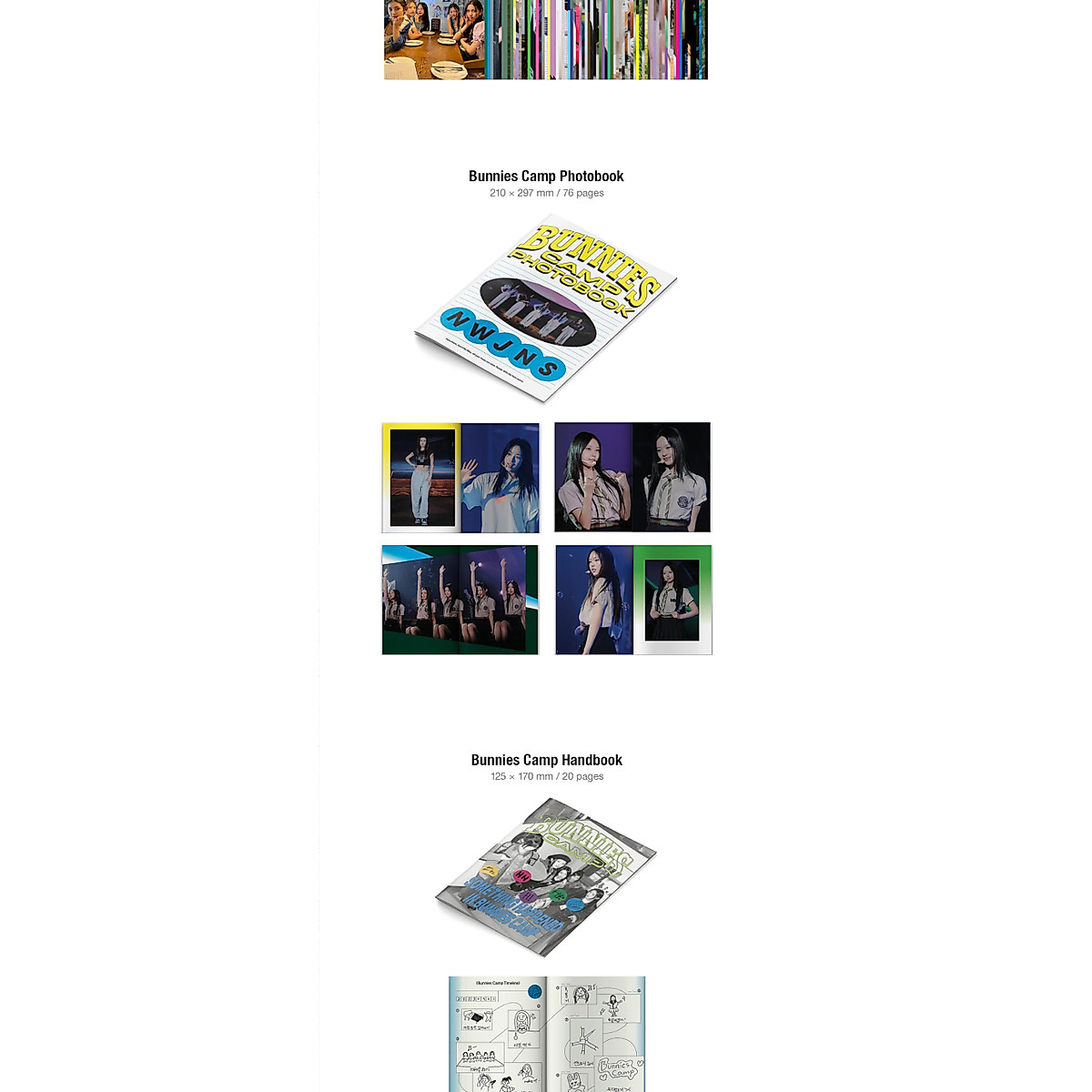 NewJeans Yearbook 22-23 Photo Bundle+Bunnies Camp photobook+Handbook+Letters to Bunnies+Polaroid Book+Photo zine+Photocard+Photo+Sticker+Digital Code+Index Sticker+Tracking Sealed New Jeans