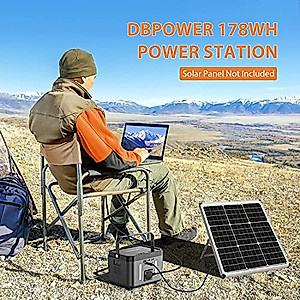 DBPOWER Portable Power Station, Peak 350W Backup Lithium Battery 250Wh 110V Pure Sine Wave AC Outlet Solar Generator Supply(Solar Panel Not Included) for Emergency Outdoor Camping Fishing Hunting CPAP