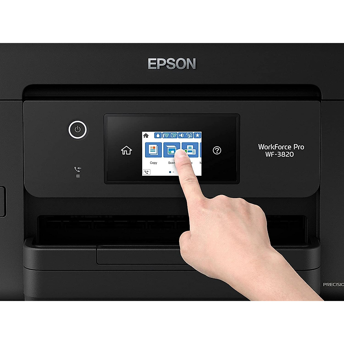 Epson Workforce Pro WF-3820 All-in-One Wireless Color Inkjet Printer for Office - Print Scan Copy Fax - 21 ppm, 8.5 x 14, 4800 x 2400 dpi, 35-Sheet ADF, Auto 2-Sided Printing, Ethernet, WiFi, USB