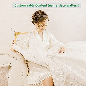 Nature Smile Solid Gugertree Wood Shirt and Dress Hangers with Notches with Anti-Rust Chrome Hook Pack of 10 (Natural)