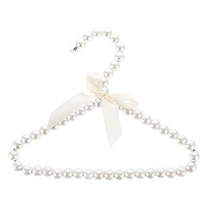 Balacoo Baby Clothes Rack Metal Hangers Metal Clothes Hanger Pet Clothes Hangers Pearl Beads Dog Apparel Hangers Anti- Slip Baby Coat Hangers for Dog Cat Baby Toddler Small Coat White s