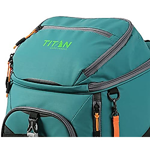 Arctic Zone Titan Deep Freeze 30 Can Insulated Backpack Cooler Bag with Ice Wall Packs, Pine