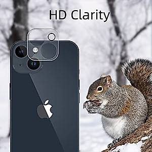 HAYZON [3+3 Pack] iPhone 14 (ONLY) Screen Protector with Camera Lens Protector, Scratch Resistant, Bubble Free, Case Friendly Tempered Glass Film[9H Hardness] - 6.1 inch