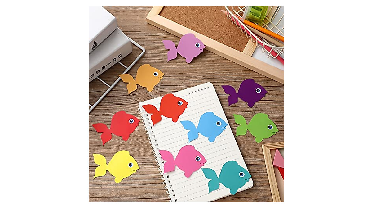 Colorful Fish Paper Cutouts for Classroom & Party Decor - 200 Pieces