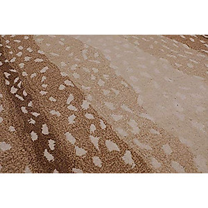 Allen Home Hand Crafted Persian Wool Rugs | Area Carpets Suitable for Living Room, Bedroom, Dining Room | Traditional Rugs | Natural Latex Backing with 100% Cotton | 5’ x 8’ | Antelope Beige