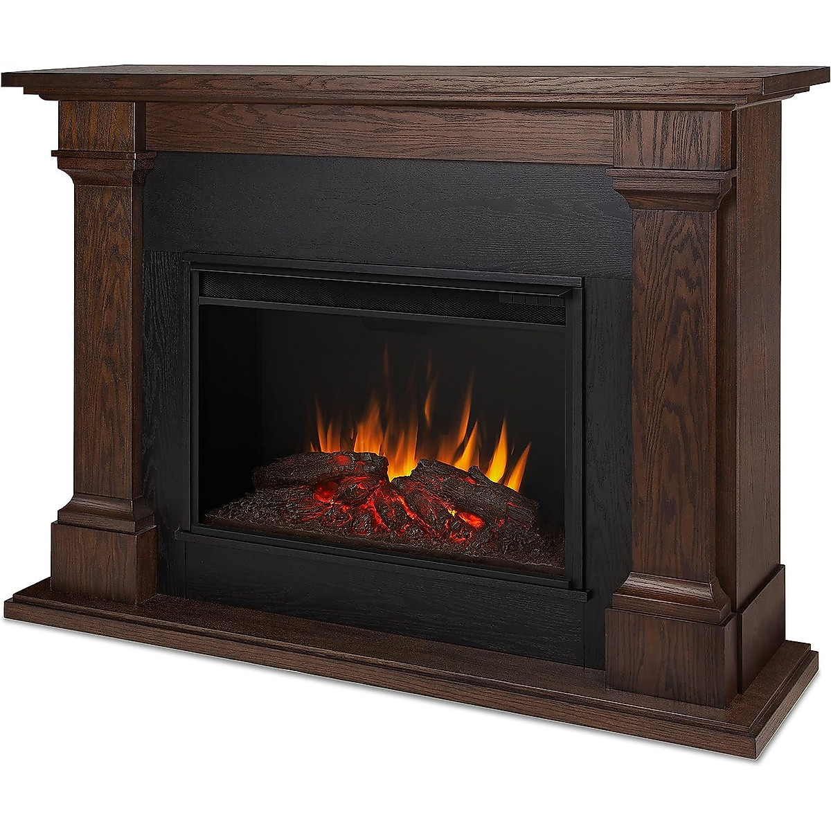 Callaway 63" Grand Electric Fireplace in Chestnut Oak by Real Flame