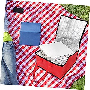 EXQUIMEUBLE Insulation Bags Thermal Lunch Bag Food Transport Bag Car Insulated Bag Cake Decorations Food Decor Pizza Warmer Bags Insulated Delivery Bags for Hot Food Insulated Delivery Bag Red