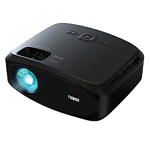 Naxa Electronics NVP-3003C 210″ Home Theater LCD Projector Combo with Remote and Case, HDMI x 2, USB 2.0, MicroSD Support, AV in, 3.5mm Headphone, Black (NVP-3003C)