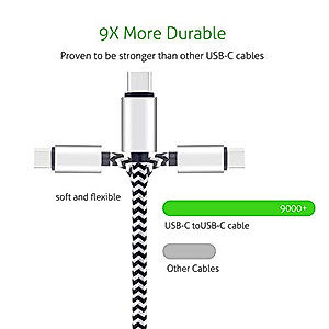 Ailun USB C to USB C Cable 10ft 3Pack High Durability 60W 3A USB Type C Devices Charging for Galaxy S22,S22+,S22Ultra,S21,S20, S20+ S20Ultra S10 Huawei Matebook MacBook iPad Pro 2018 and More