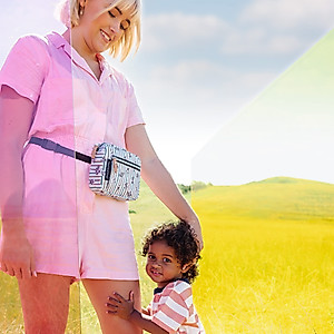 Petunia Pickle Bottom Adventurer Wristlet, Crossbody Strap, Waist Belt Bag, Purse, Wallet | Versatile, Fashionable | Disney & Pixar Playday