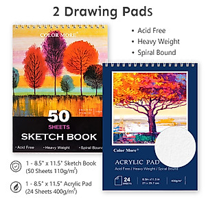 175 Piece Deluxe Art Set with 2 Drawing Pads, Acrylic Paints,Crayons,Colored Pencils,Paint Set in Wooden Case,Professional Art Kit,Art Supplies for Adults,Teens and Artist,Paint Supplies