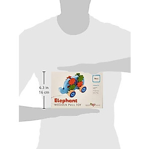 Applesauce 98405 Wooden Pull Toys Infant Development Educational Baby Toys, Blue