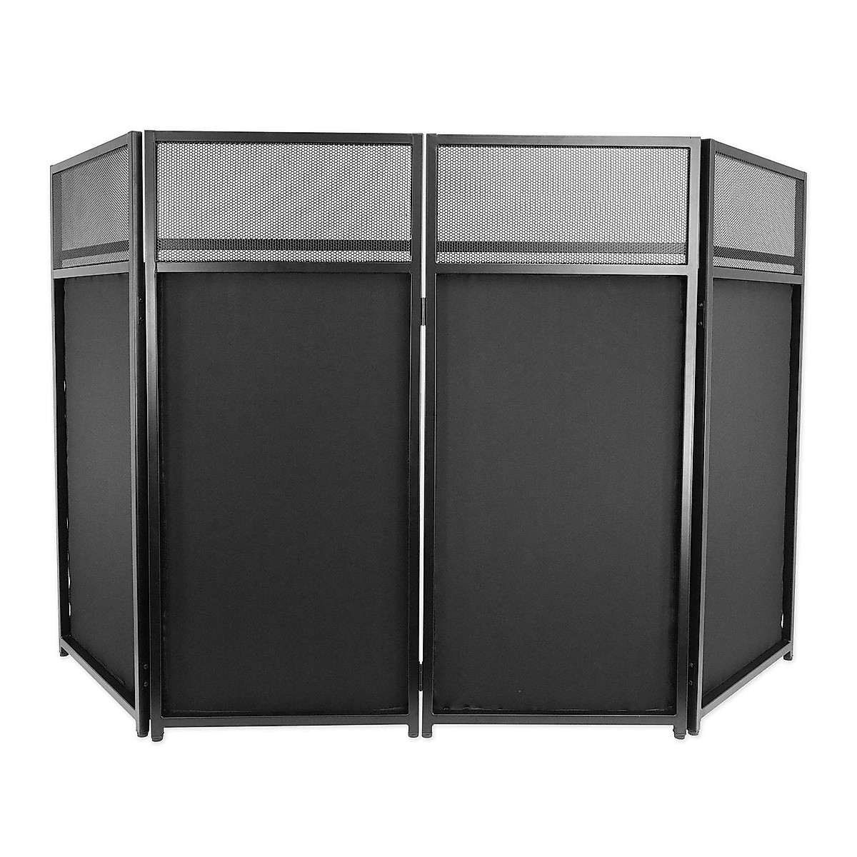 Rockville ROCKBOOTH XL DJ Event Booth Facade w/Built in 24” x 48” Table + Travel Bag + Scrims