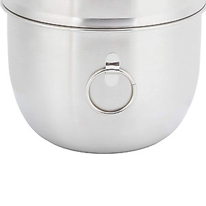 Yosoo Noodle Bowl, Stainless Steel Fast Food Bowl Double‑Layer Lunch Box Instant Noodle Soup Cup with Lid