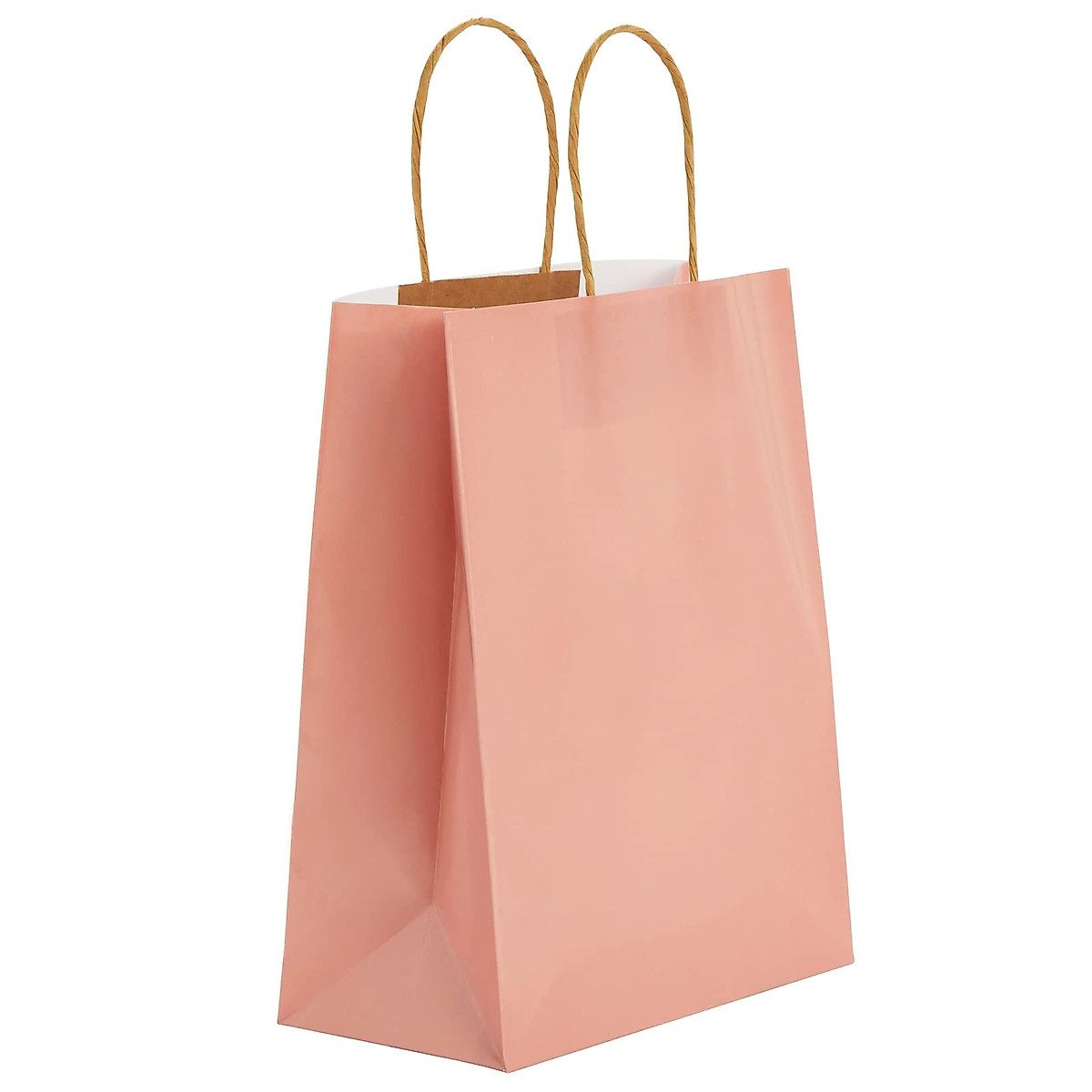 Juvale Medium Blush Pink Gift Bags with Handles for Wedding, Bridal Shower (8 x 10 in, 15 Pack)