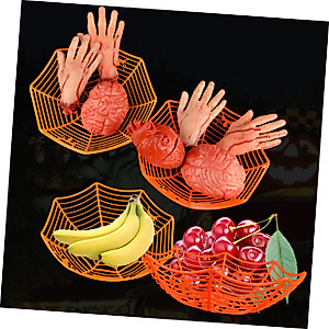 NOLITOY 3pcs Halloween Decor Cookie Decorating Fruit Decor Fruits Basket Candy Basket Halloween Party Decor Props Biscuit