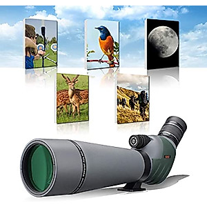 Gosky 20-60x80 Dual Focusing ED Spotting Scope - Ultra High Definition Optics Scope with Carrying Case and Smartphone Adapter for Target Shooting Hunting Bird Watching Wildlife Astronomy Scenery